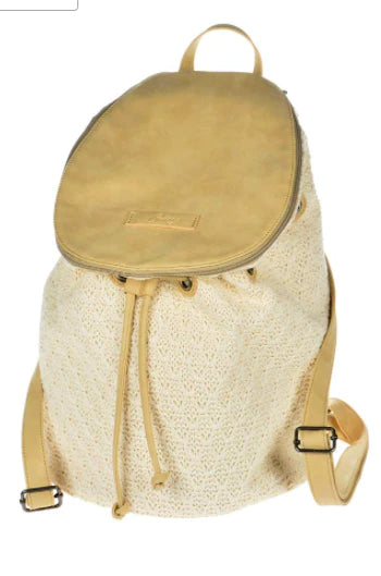 Cream and Beige Knitted Backpack – BarterPay Online Marketplace