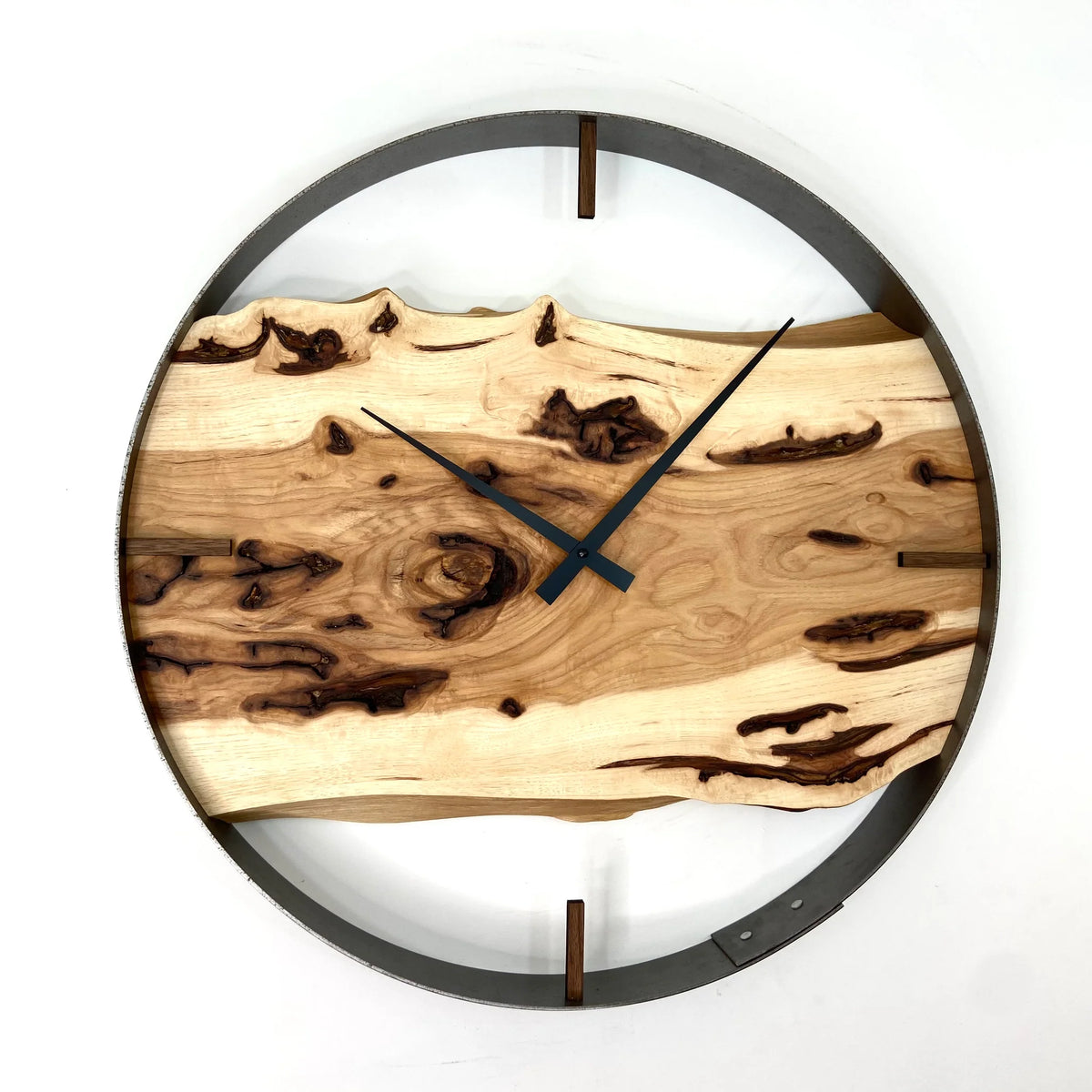 21” HICKORY LIVE EDGE WOOD CLOCK – BarterPay Online Marketplace