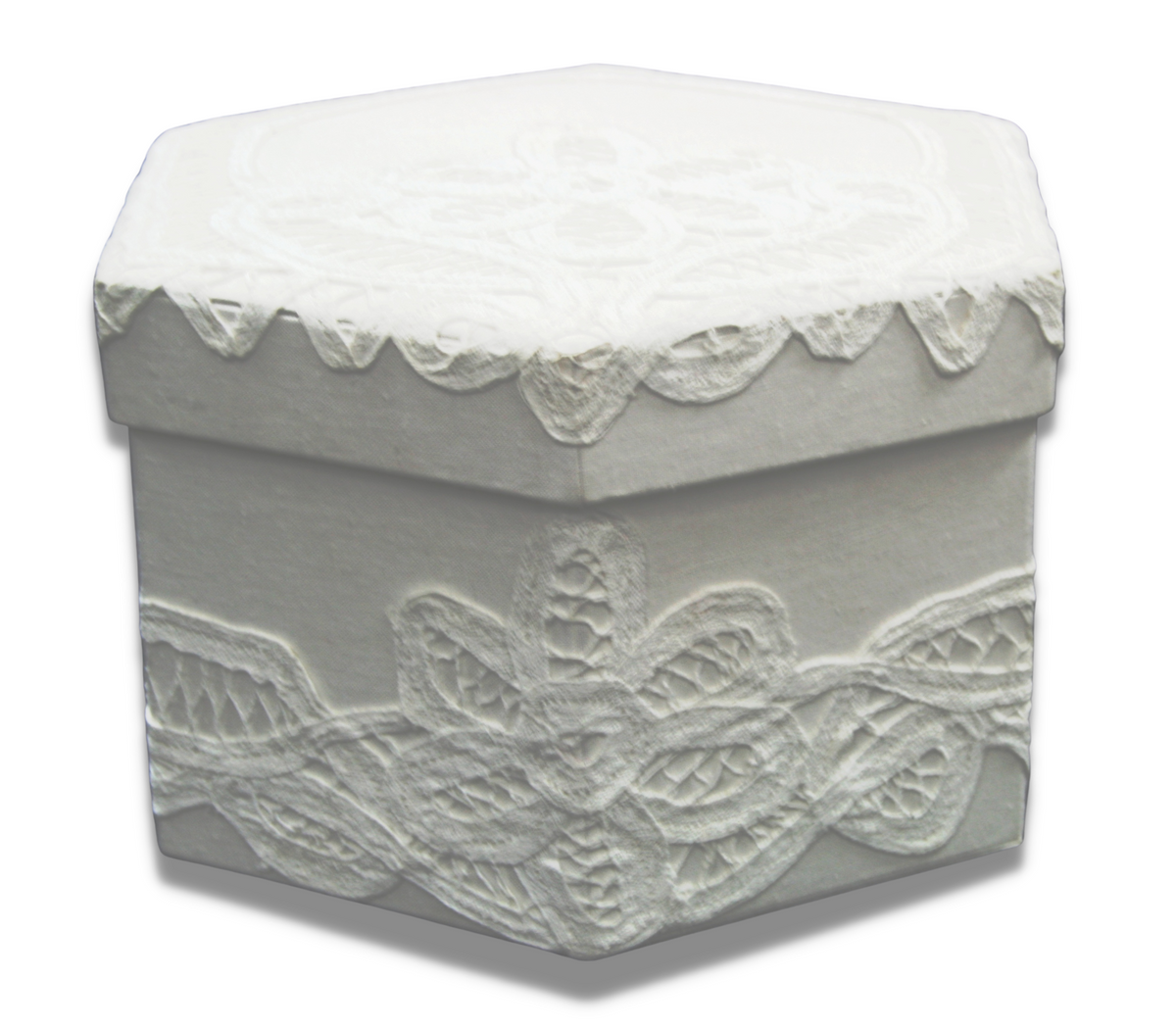 Victorian Lace Hexagon Hat Box – BarterPay Online Marketplace