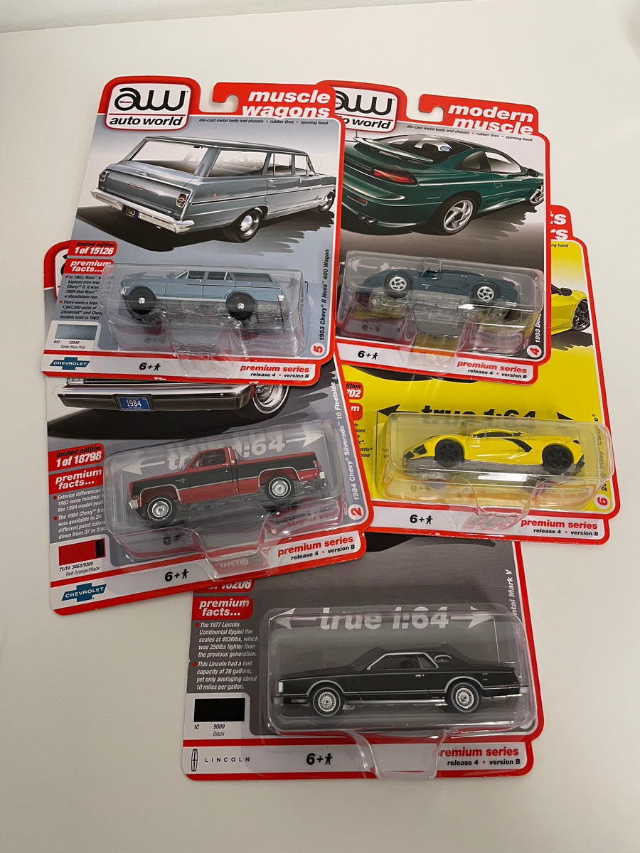 5 AW Luxury Toy Cruisers, New Casting, Limited Edition, True 1:64 Set ...